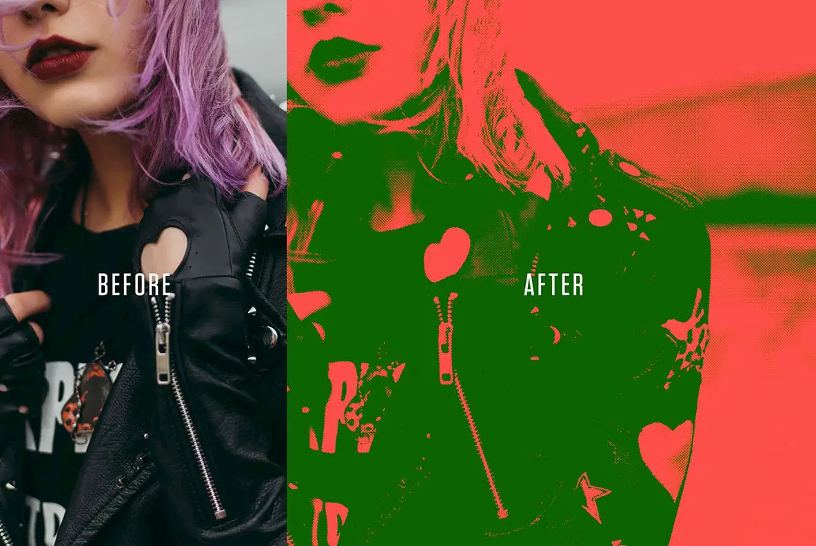Halftone Mono Duo Colors - YouWorkForThem