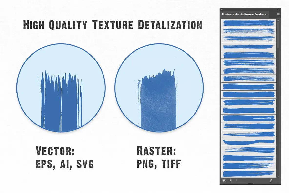 117 Paint Stroke Brushes for Illustrator Photoshop Graphics ...