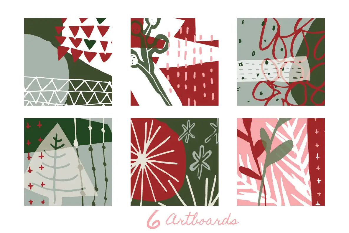 Festive Holiday Design Suite Patterns - YouWorkForThem