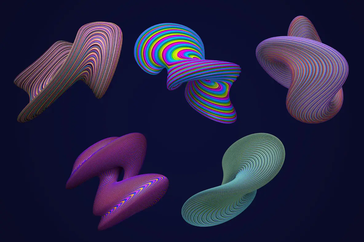 Coiled - Twisting 3D Shapes Graphics - YouWorkForThem