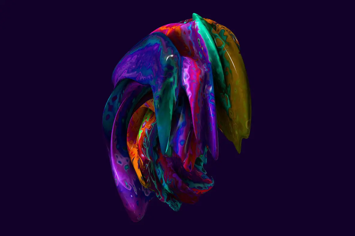 Color Forms - 20 Experimental Isolated Shapes Graphics - YouWorkForThem