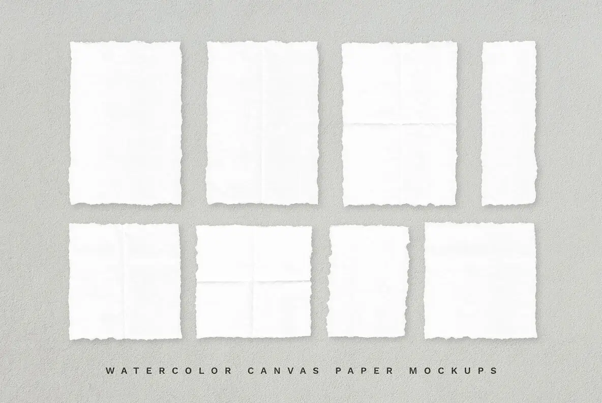 Deckle Edge Paper Mockup Set Graphics - YouWorkForThem