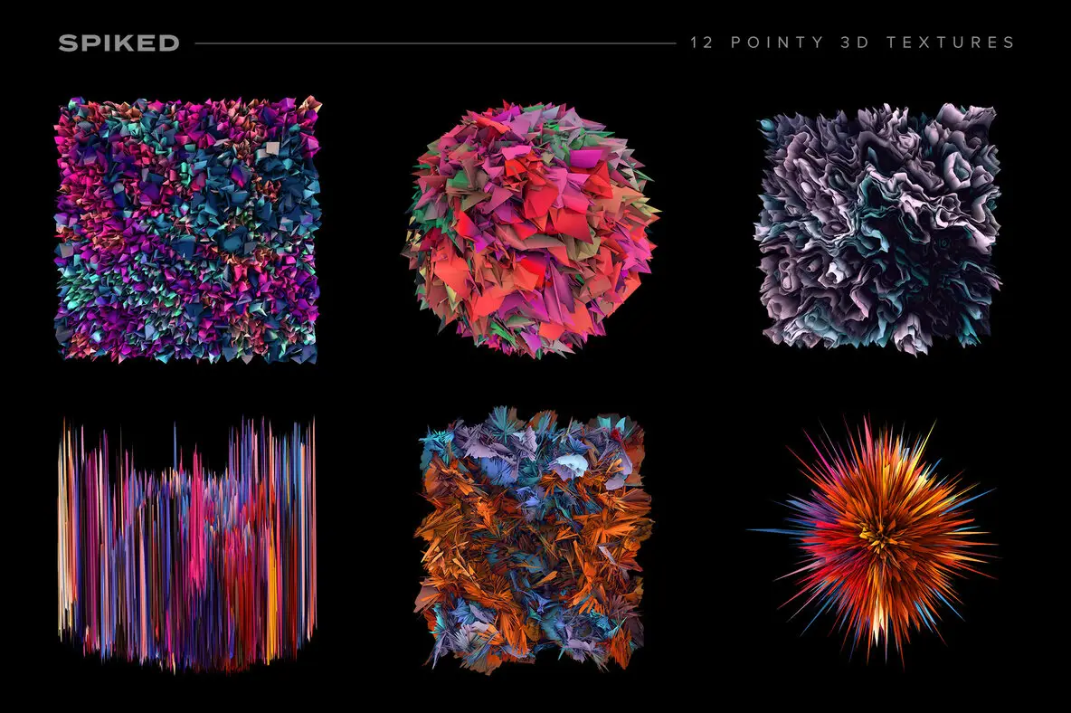 Spiked—12 Pointy 3D Textures Graphics - YouWorkForThem