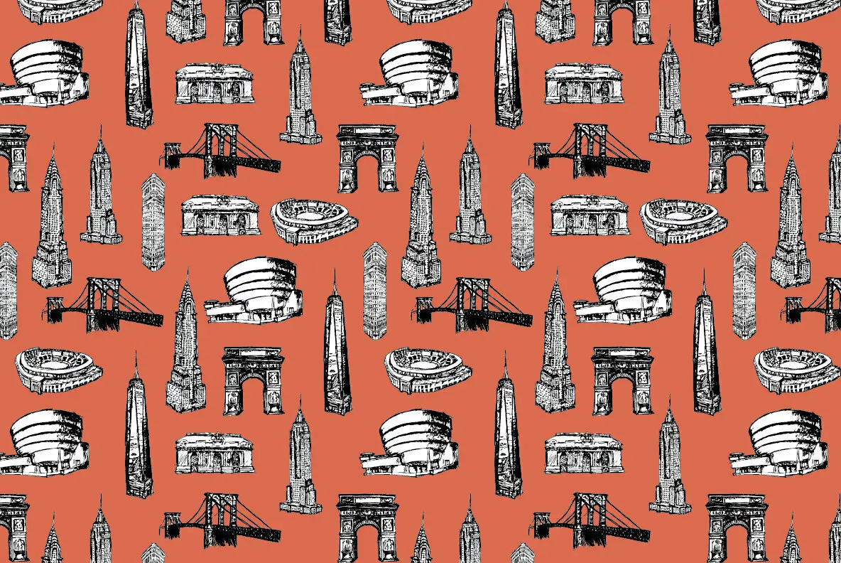 New York City Illustrations and Patterns Patterns - YouWorkForThem