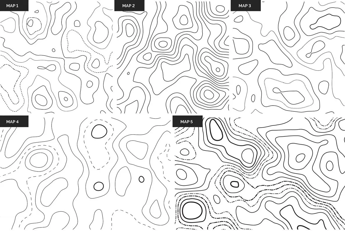 Topographic Maps Patterns Graphics - YouWorkForThem