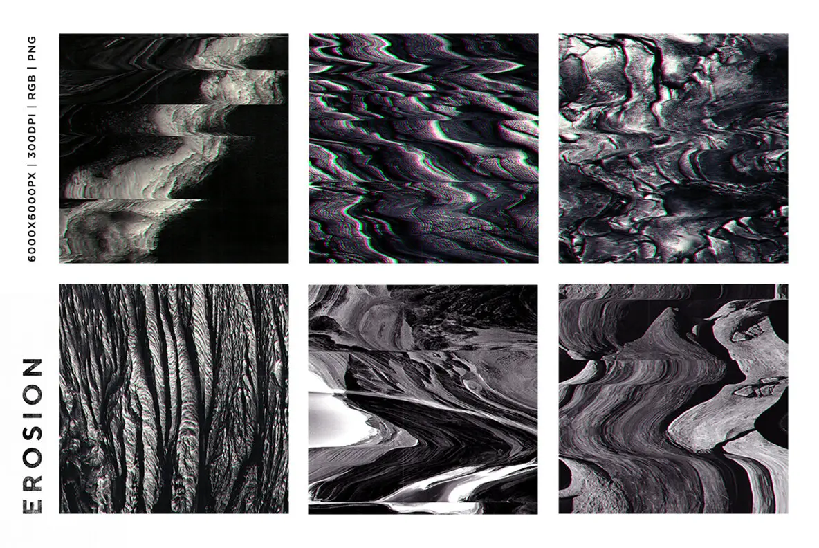 Erosion Video Glitch Distortion Textures Graphics - YouWorkForThem