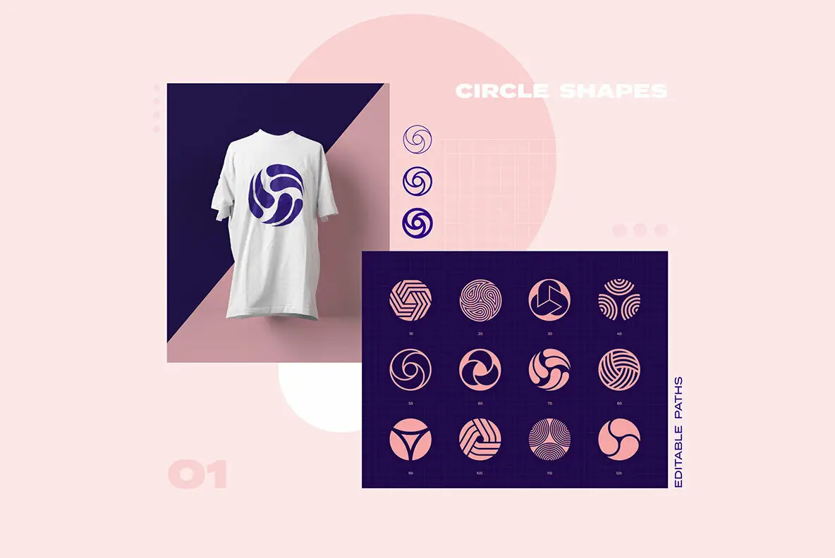 96 Geometric Shapes Logo Marks Collection VOL.1 Graphics - YouWorkForThem