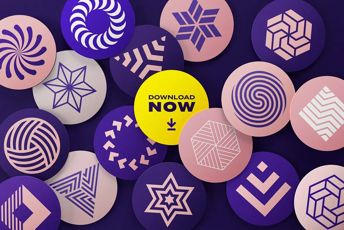 96 Geometric Shapes Logo Marks Collection VOL.1 Graphics - YouWorkForThem