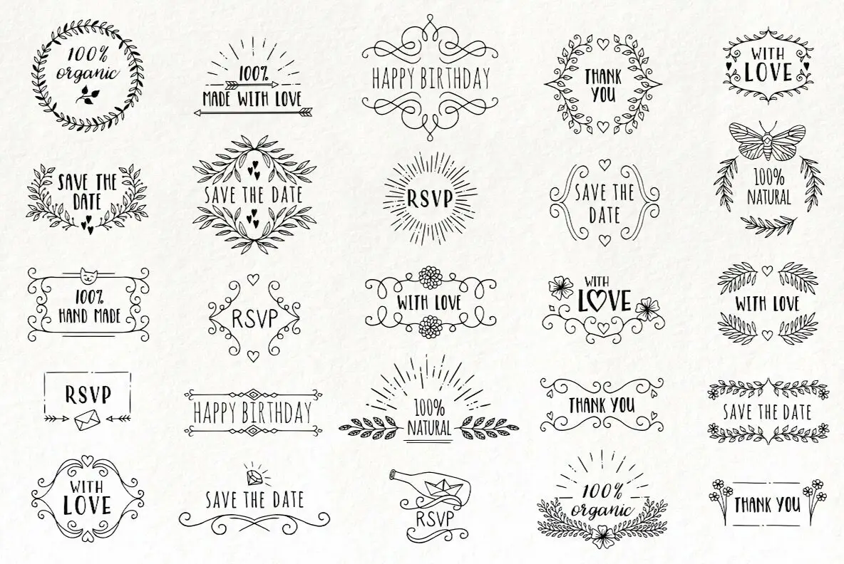 75 Hand-Sketched Logos Graphics - YouWorkForThem