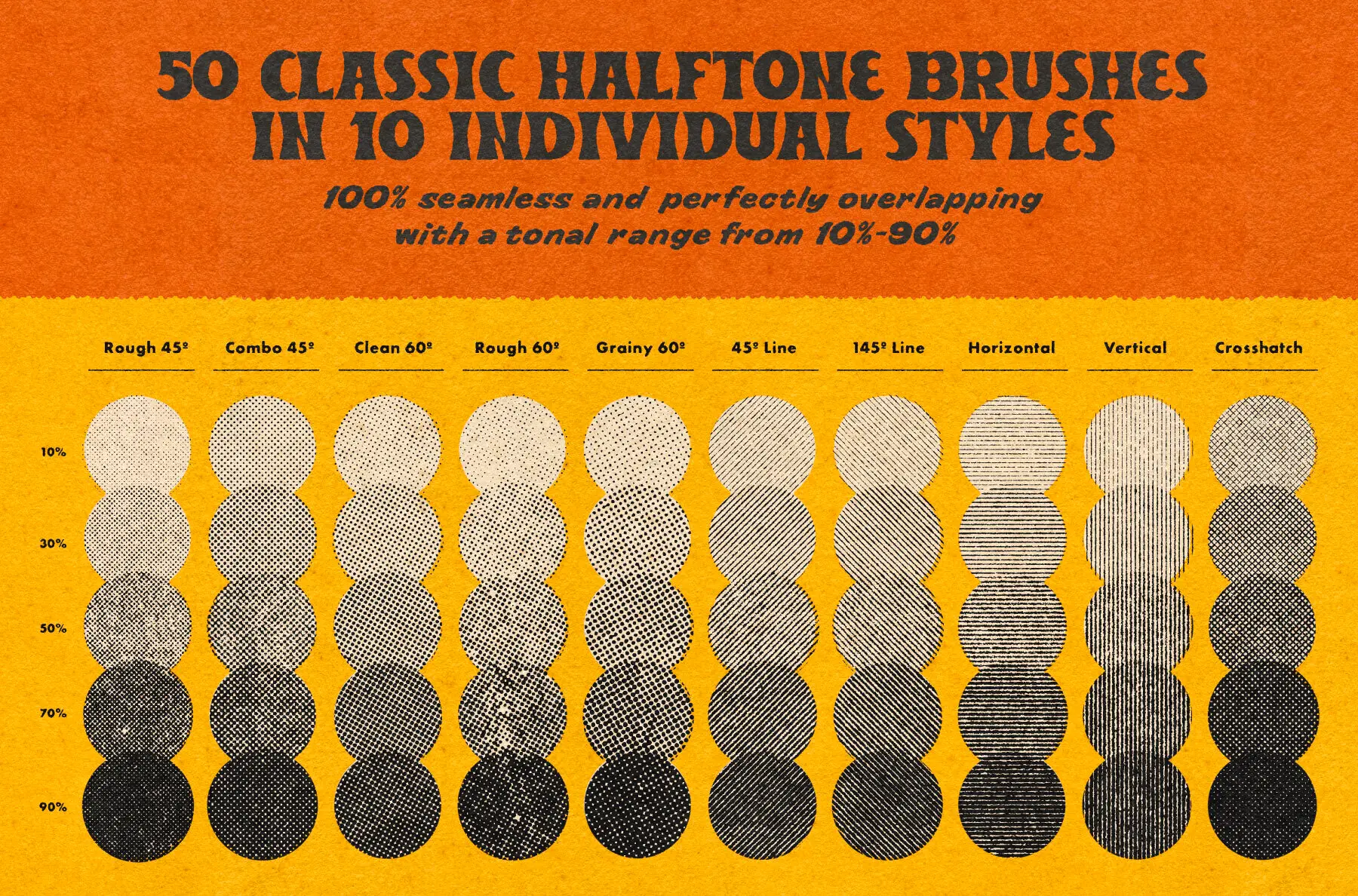 Beat Tones Halftone Brushes For Procreate - YouWorkForThem