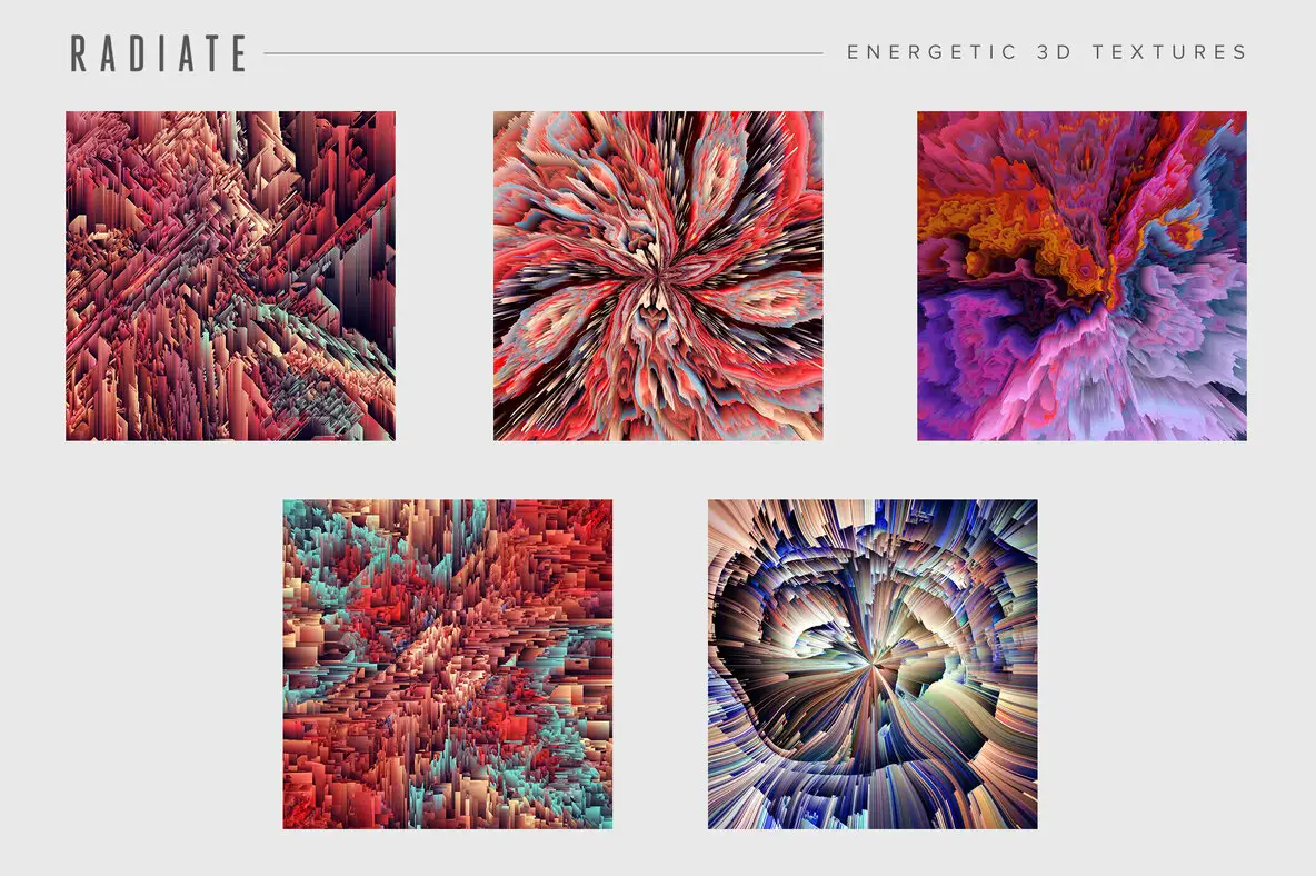 Radiate – Energetic 3D Textures Graphics - YouWorkForThem