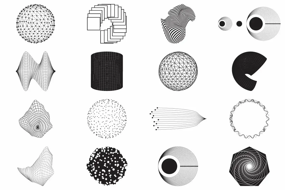 80 Vector Abstract Shapes Vol.1 Graphics - YouWorkForThem
