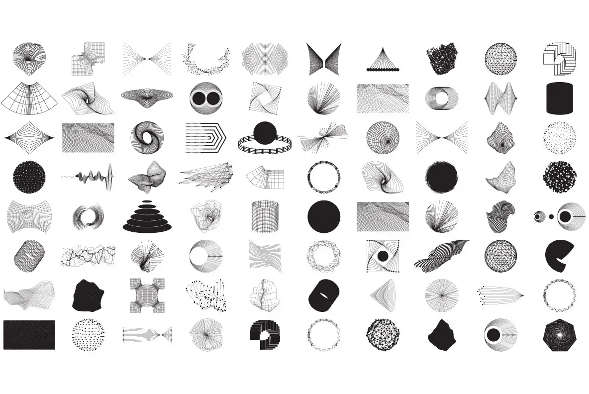 80 Vector Abstract Shapes Vol.1 Graphics - YouWorkForThem