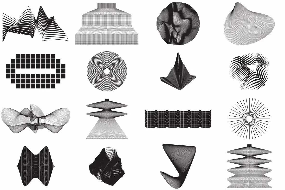 80 Vector Abstract Shapes Vol.2 Abstract - YouWorkForThem
