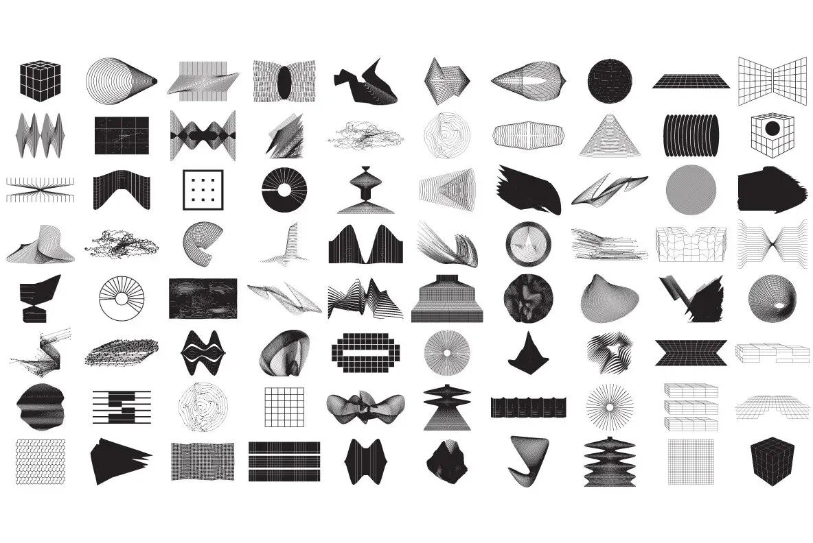 80 Vector Abstract Shapes Vol.2 Graphics - YouWorkForThem