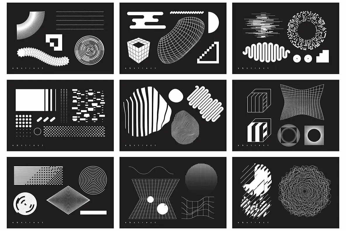 Abstract 100 Universal Vector Objects Graphics - YouWorkForThem