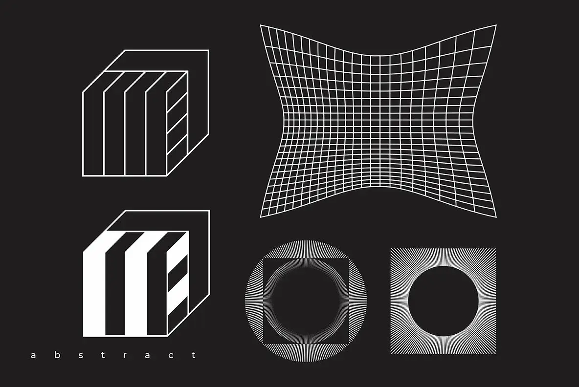 Abstract 100 Universal Vector Objects Graphics - YouWorkForThem