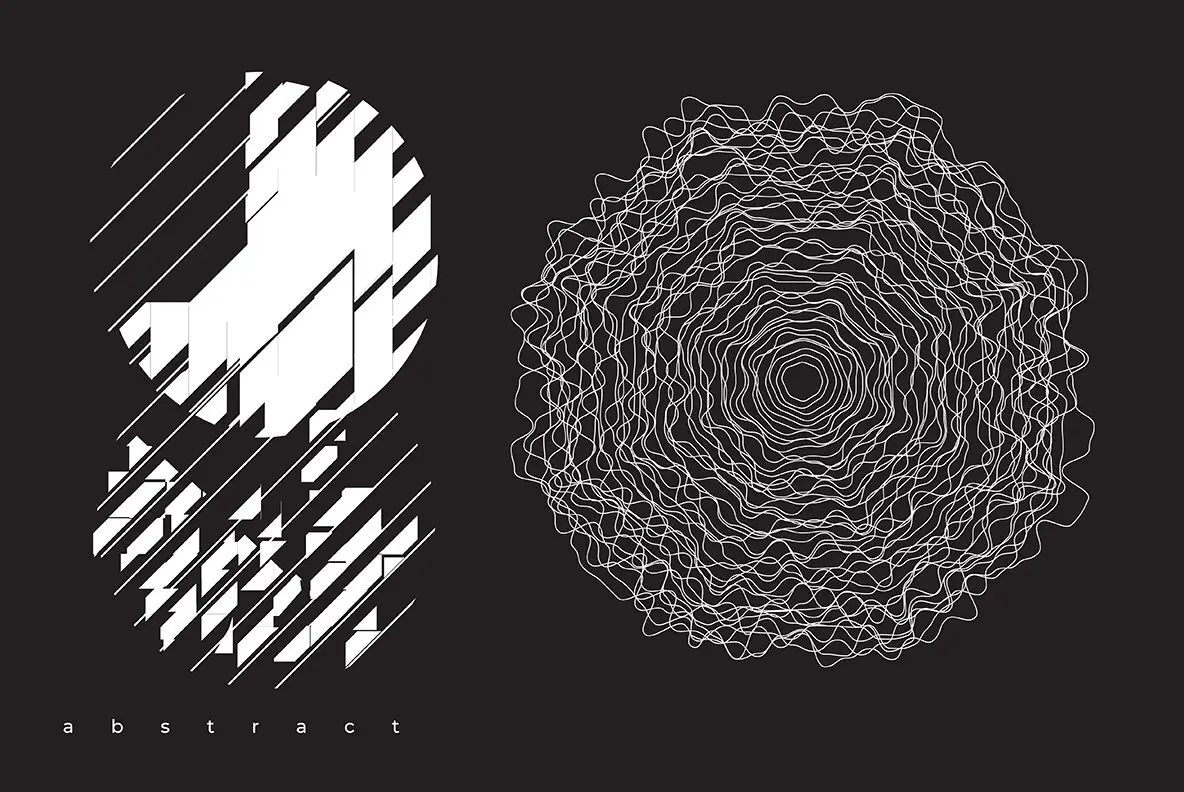 Abstract 100 Universal Vector Objects Graphics - YouWorkForThem