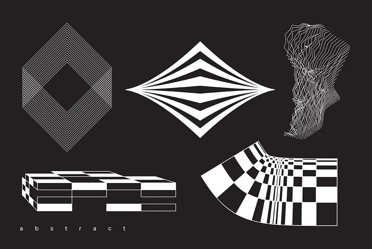 Abstract 100 Universal Vector Objects Graphics - YouWorkForThem