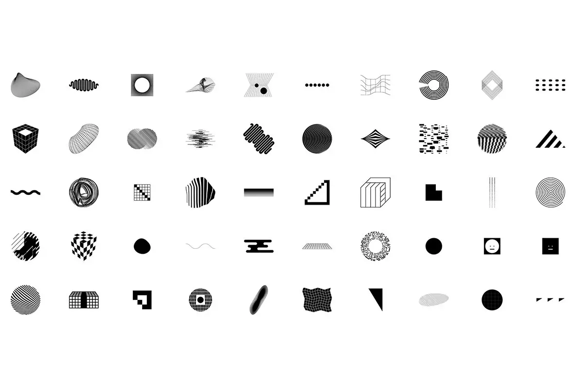 Abstract 100 Universal Vector Objects Graphics - YouWorkForThem