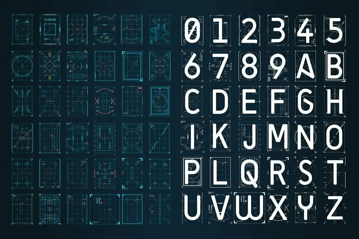 Project Zero - HUD Alphabet Kit Typography - YouWorkForThem