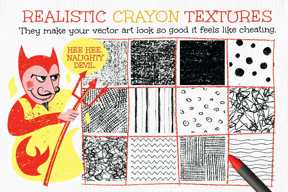 Wax Crayon Patterns and Textures Graphics - YouWorkForThem