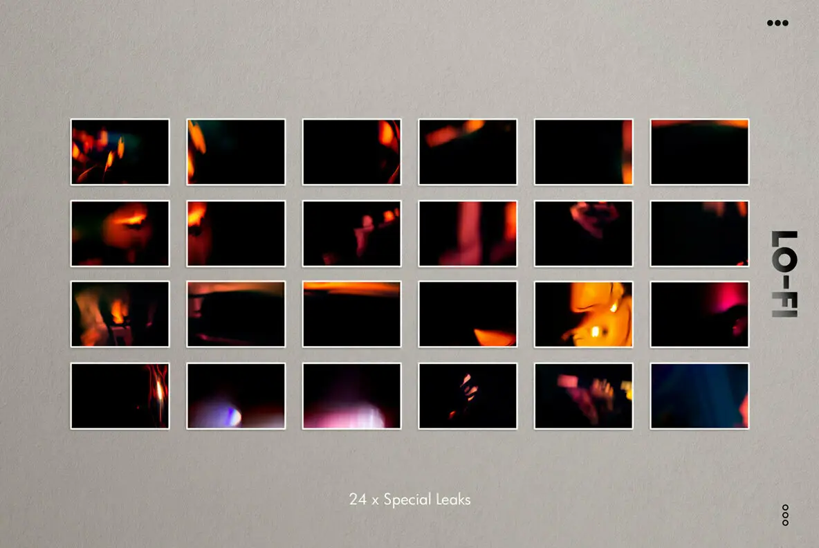 LO-FI - Over 90 Real Analog Light Leaks Overlays Graphics - YouWorkForThem