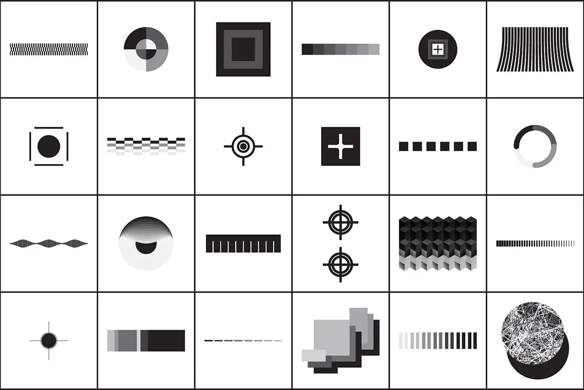 B_W 100 Vector Abstract Shapes Abstract - YouWorkForThem