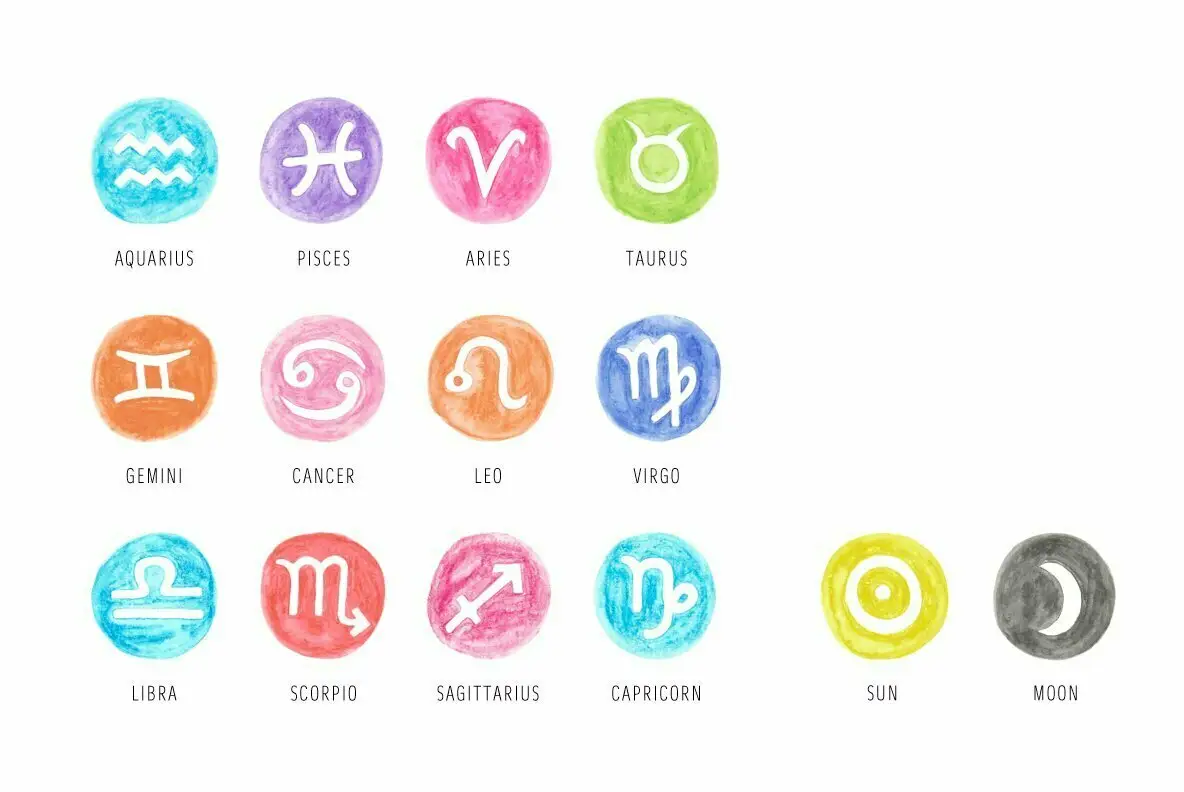 Starsigns Astrology Color Symbols Graphics - YouWorkForThem