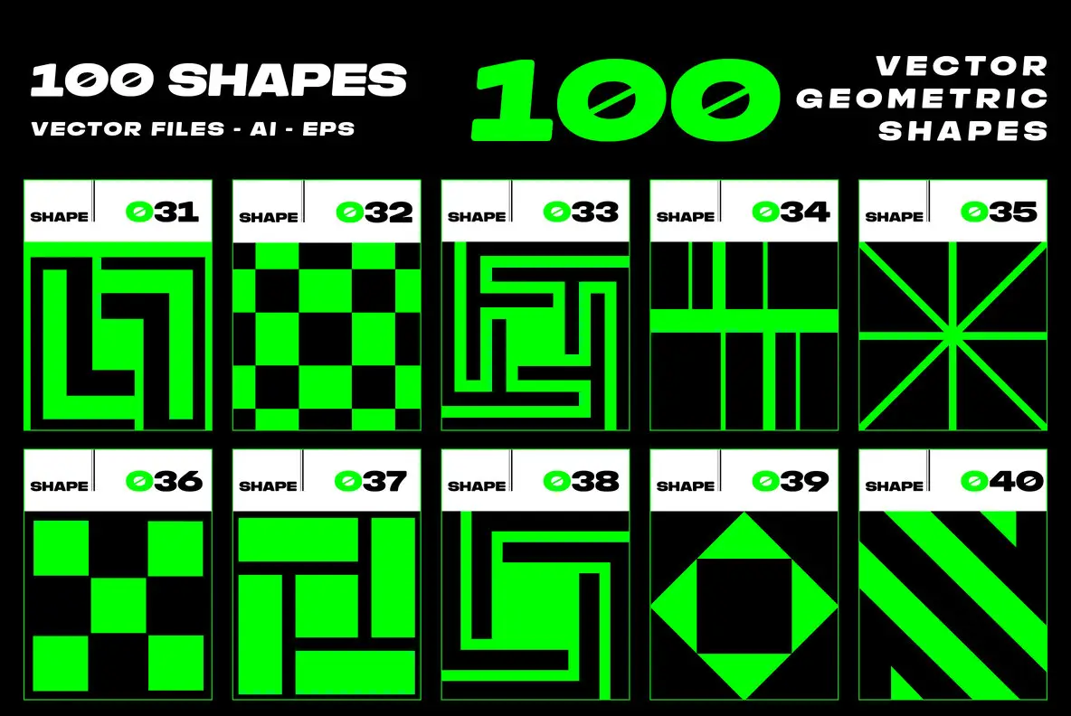100 Shapes Graphics - YouWorkForThem