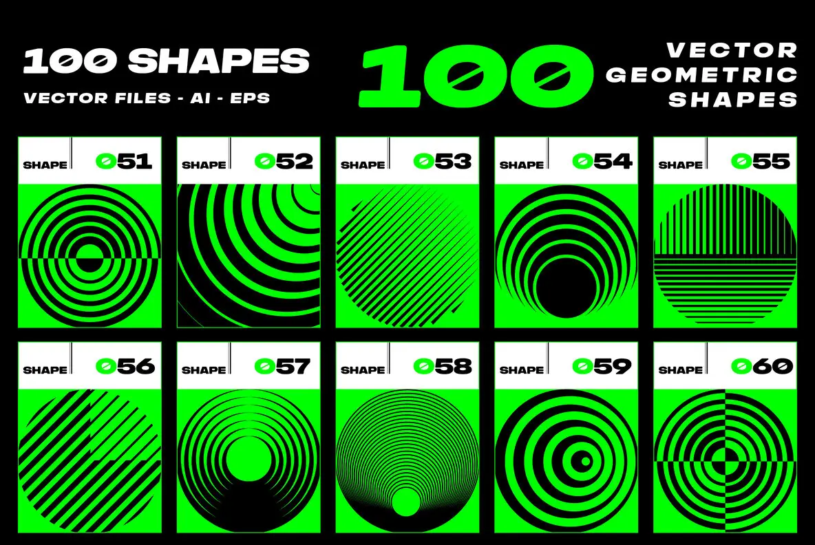 100 Shapes Graphics - YouWorkForThem