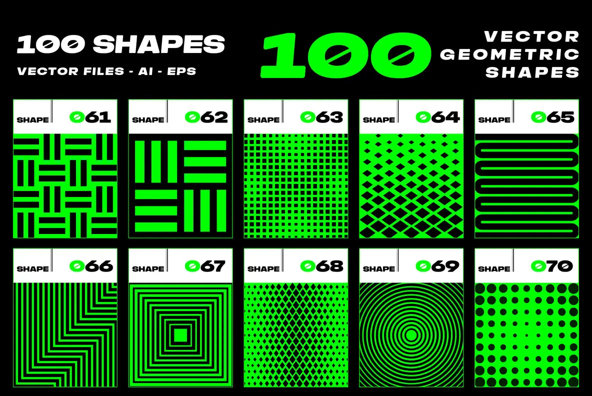 100 Shapes Graphics - YouWorkForThem