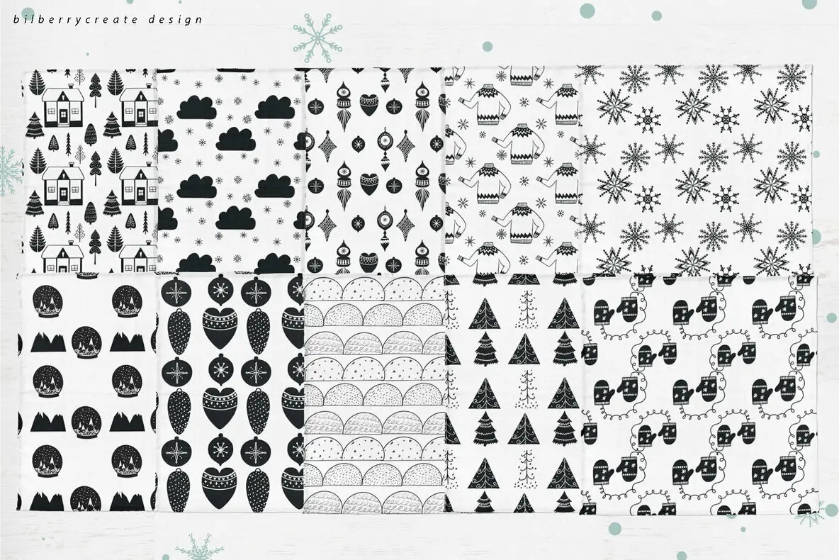 SCANDI Seamless Patterns Graphics - YouWorkForThem