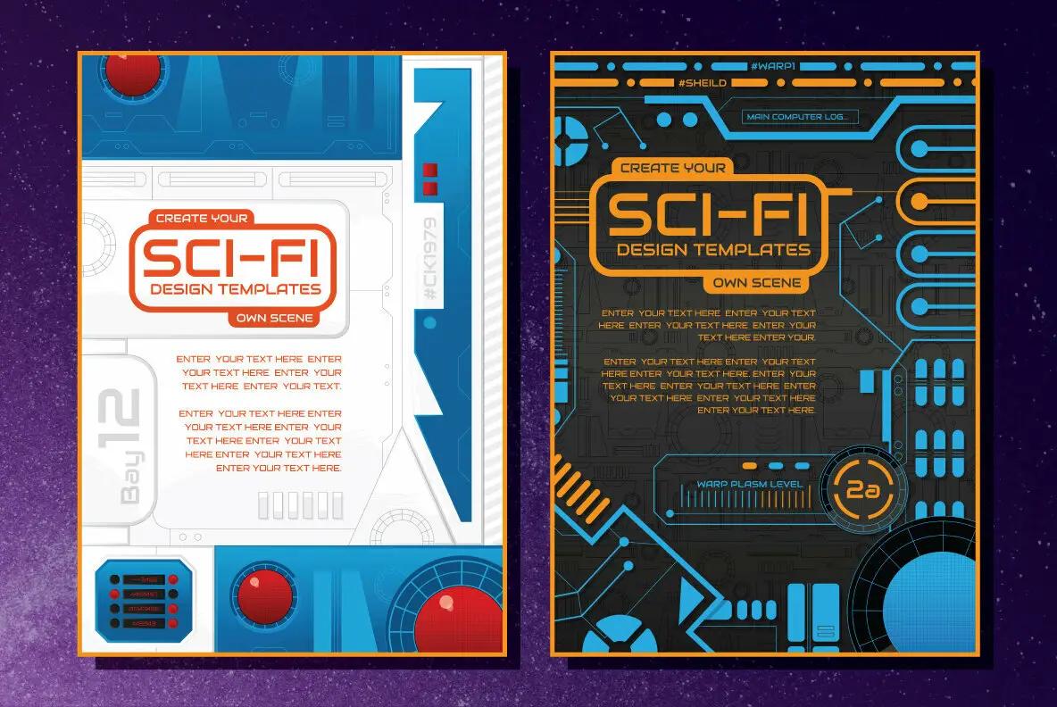 Sci-Fi Icons and Templates Graphics - YouWorkForThem