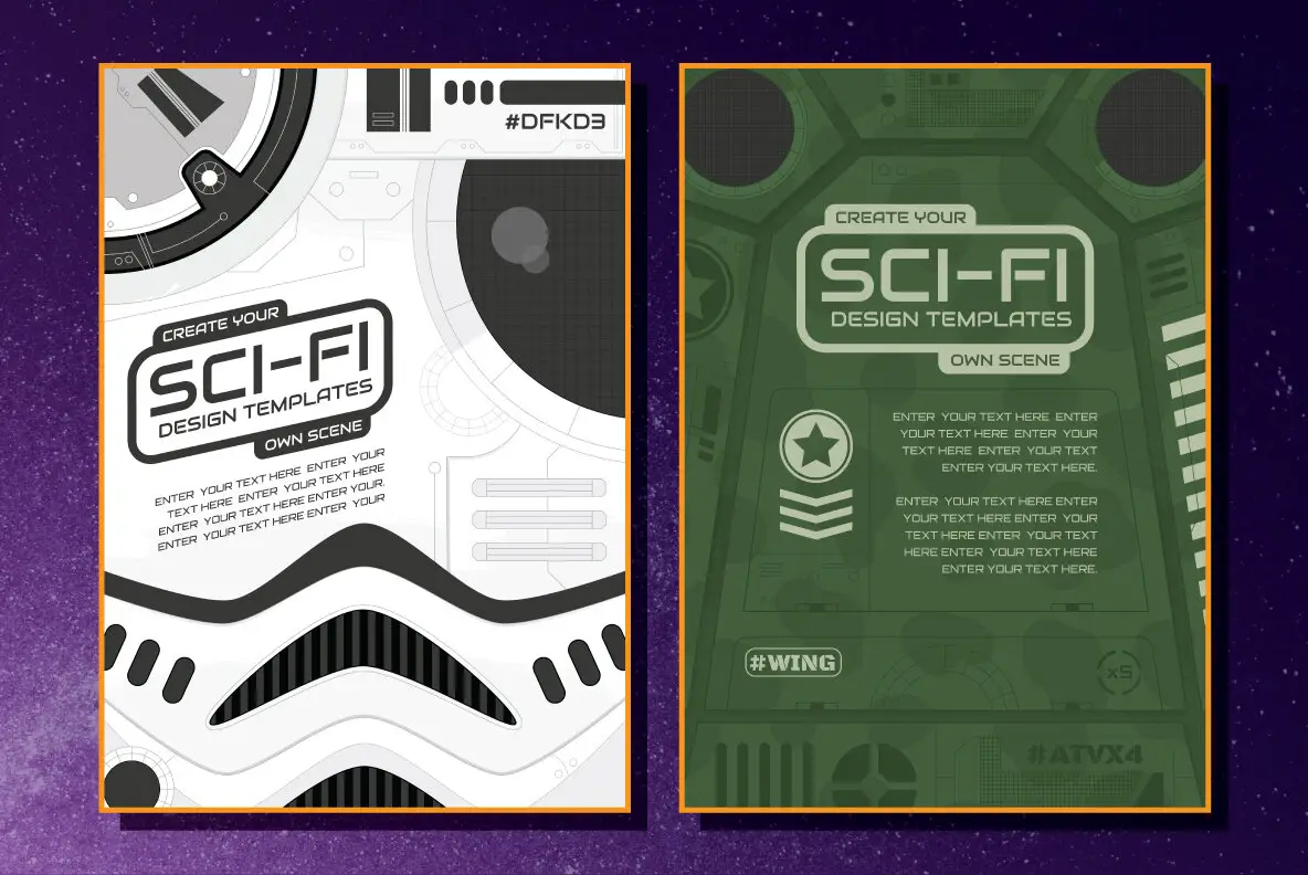 Sci-Fi Icons and Templates Graphics - YouWorkForThem