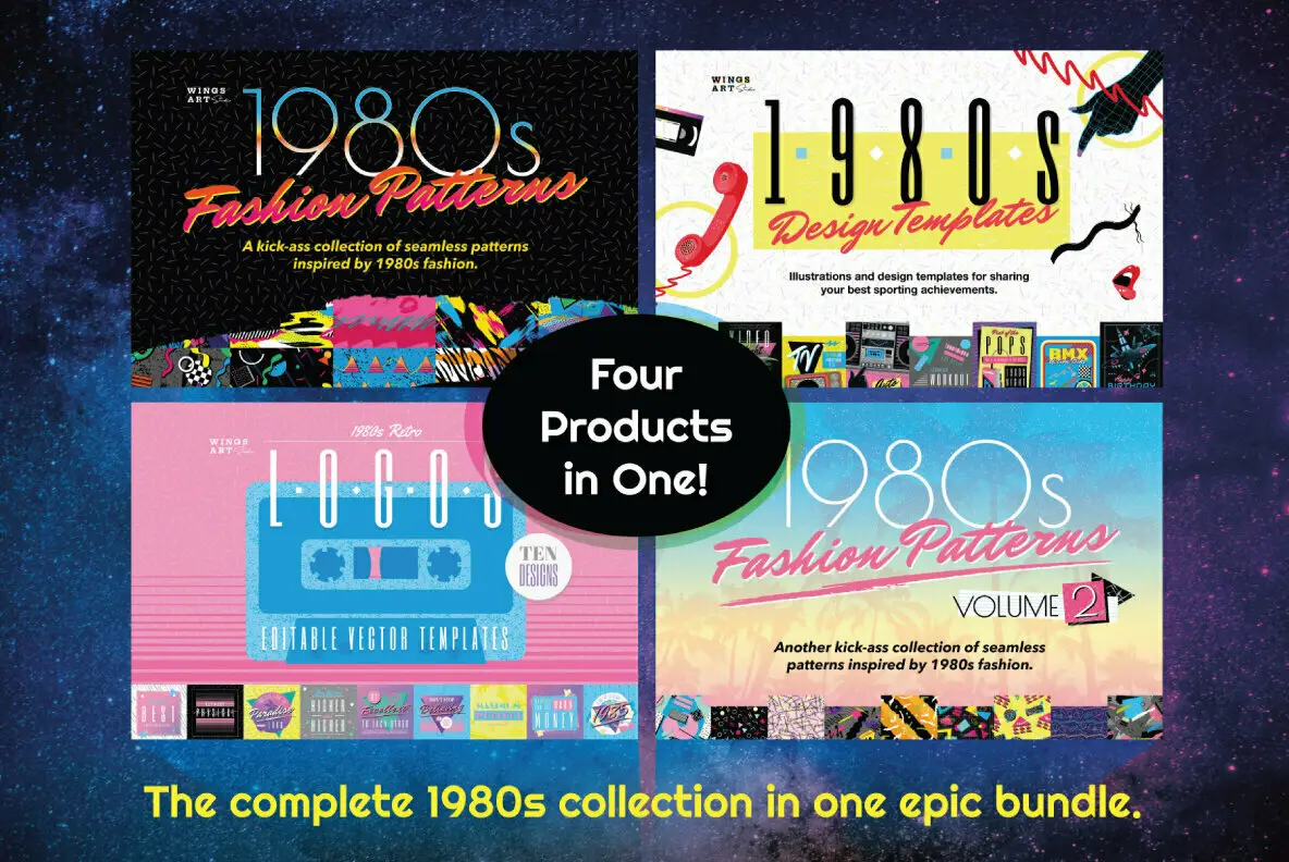 The Complete 1980s Graphics Bundle Graphics - YouWorkForThem
