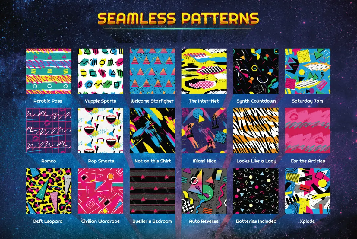 The Complete 1980s Graphics Bundle Illustrations - YouWorkForThem