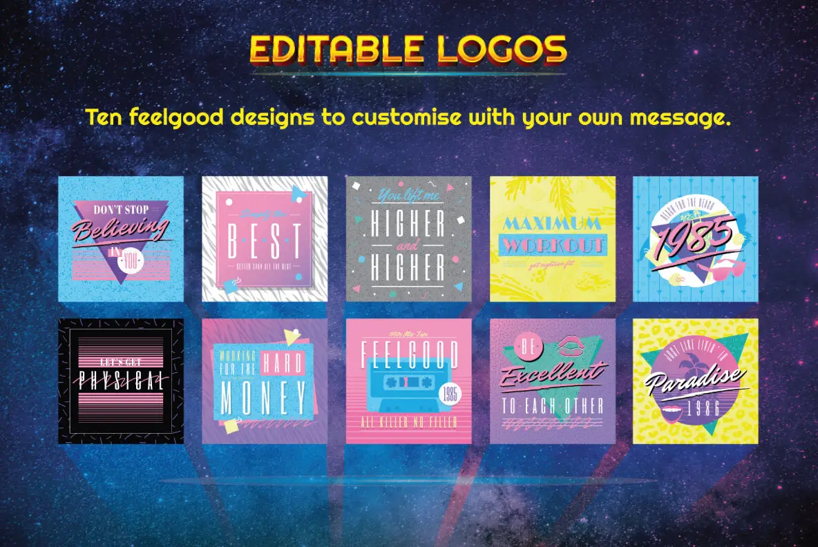 The Complete 1980s Graphics Bundle Illustrations - YouWorkForThem