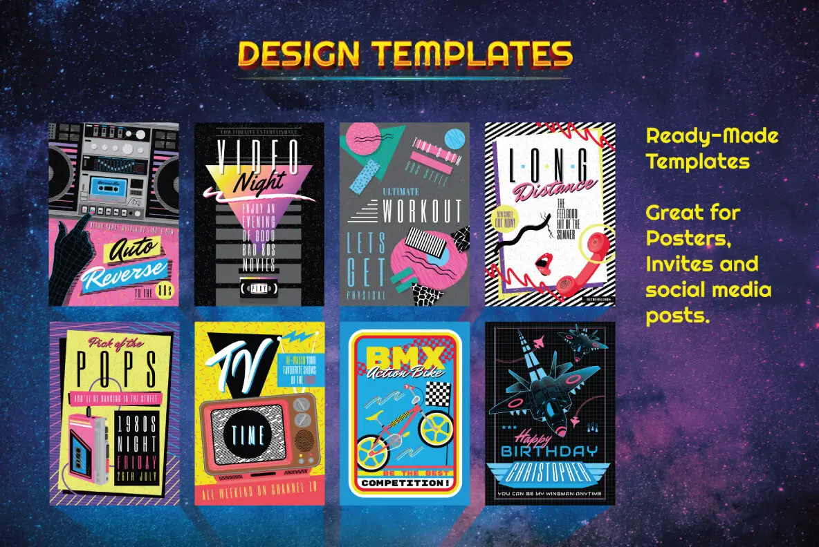 The Complete 1980s Graphics Bundle Graphics - YouWorkForThem