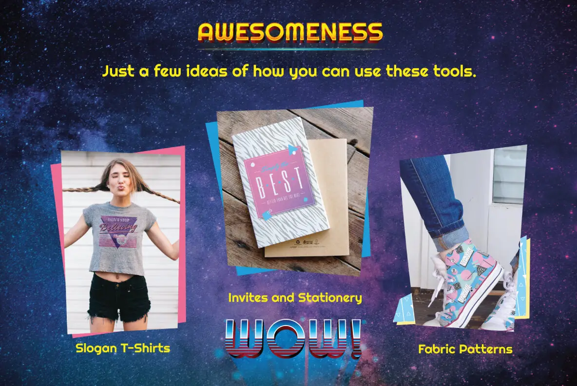 The Complete 1980s Graphics Bundle Illustrations - YouWorkForThem
