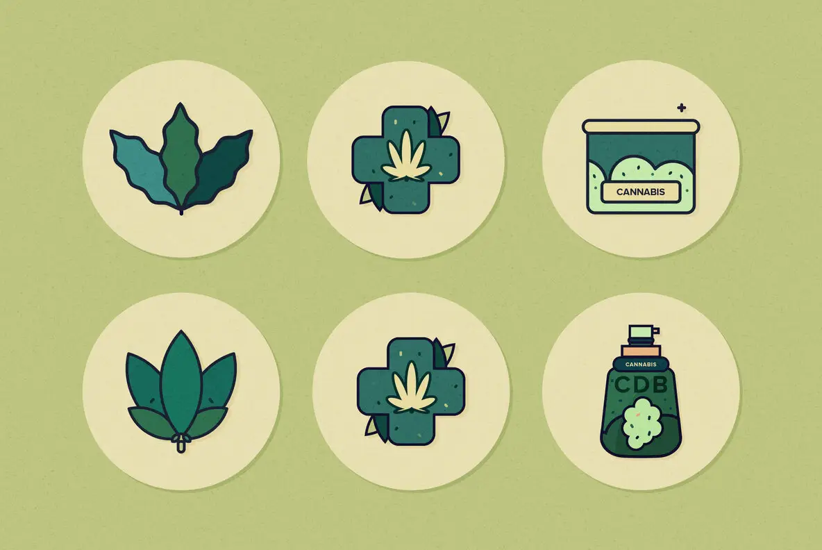 Cannabis Design Mockups Icons - YouWorkForThem