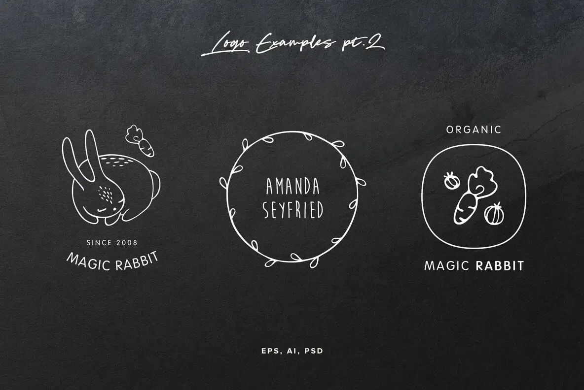 50 Hand Drawn Logo Elements Graphics - YouWorkForThem