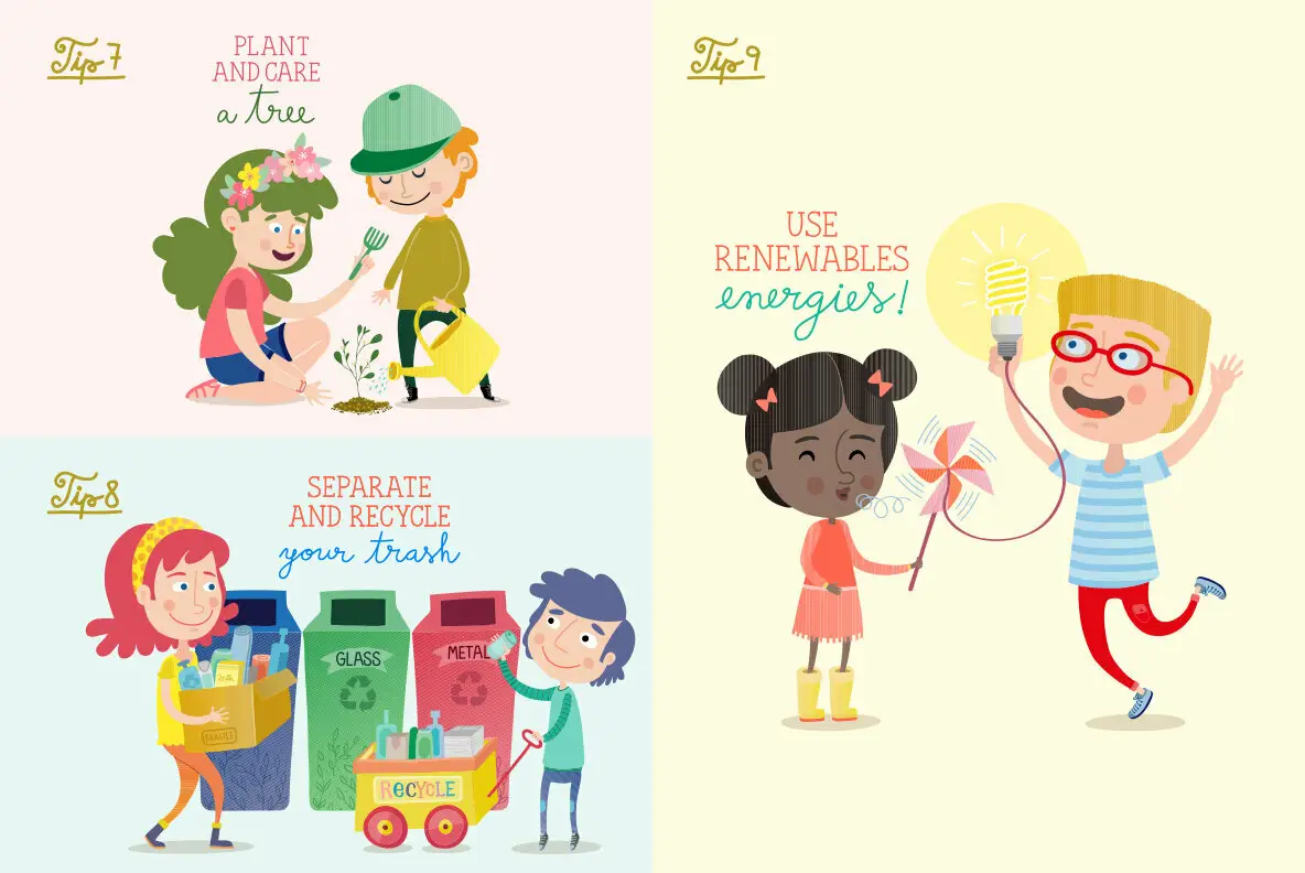 Kids, we can save the Earth! Illustrations - YouWorkForThem