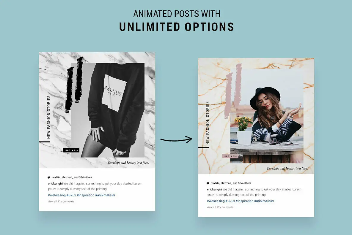 Animated Hand-Drawn Instagram Post Templates Graphics - YouWorkForThem