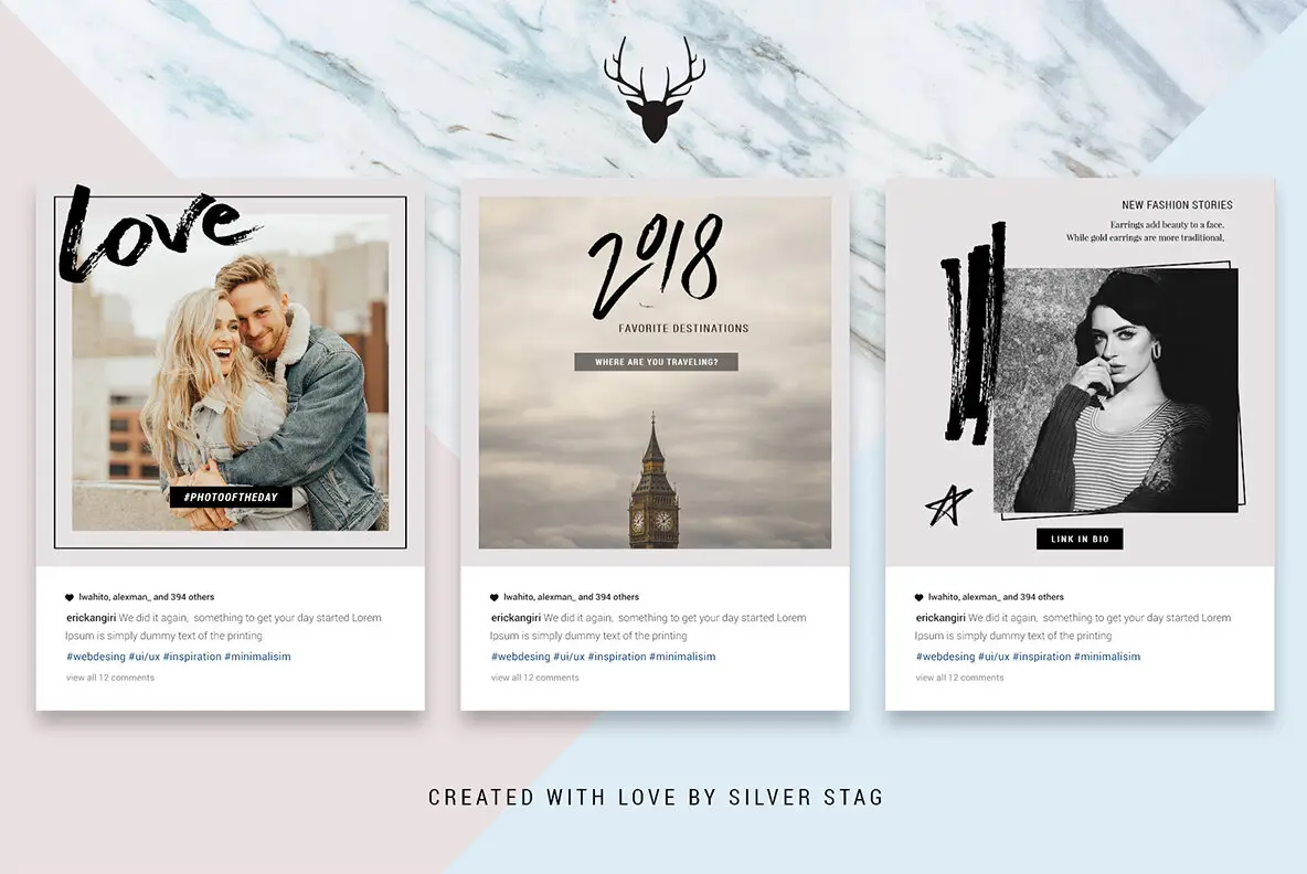 Animated Hand-Drawn Instagram Post Templates Instagram - YouWorkForThem