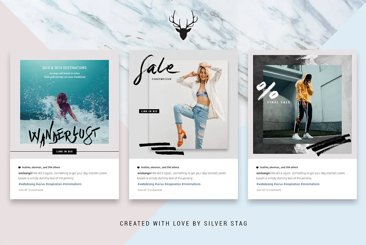 Animated Hand-Drawn Instagram Post Templates Graphics - YouWorkForThem