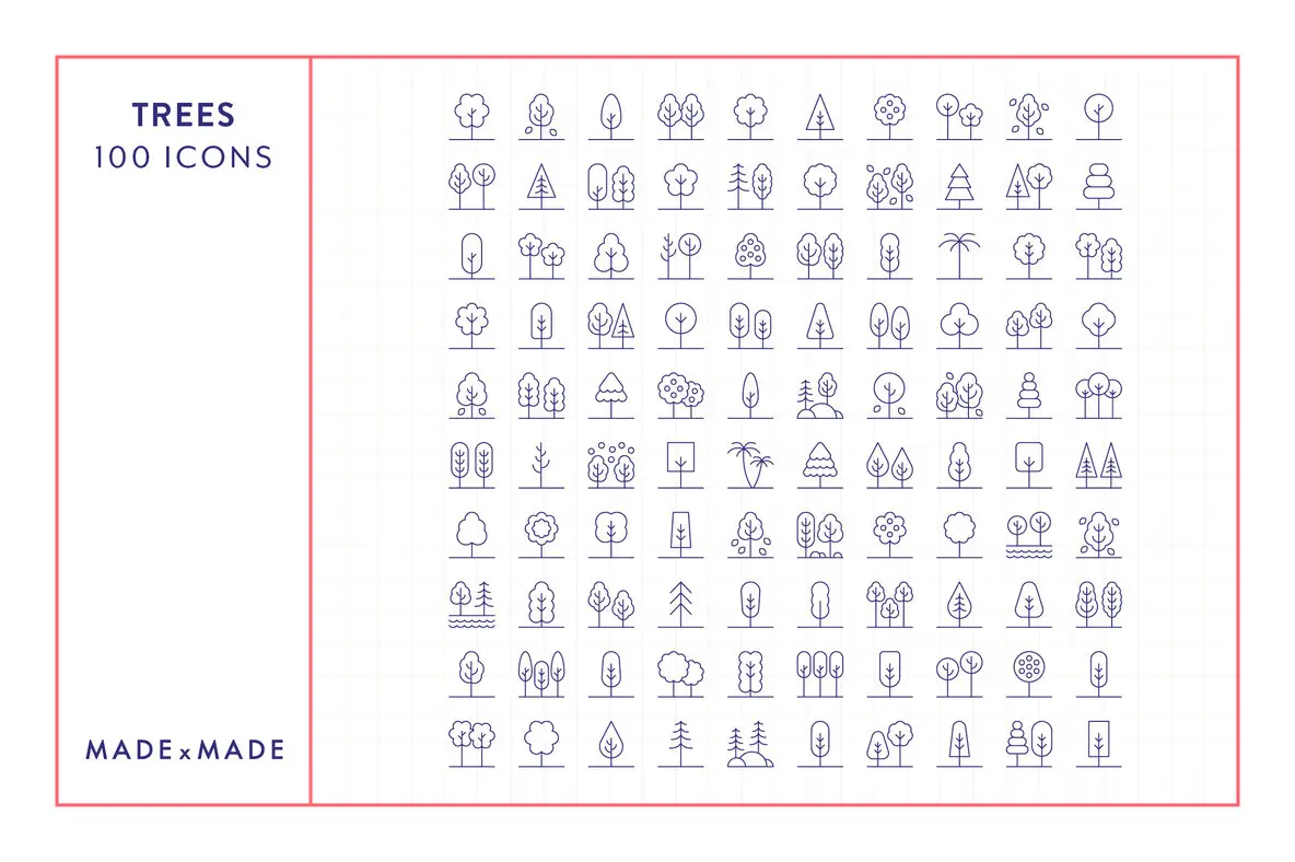 Trees Icons Graphics - YouWorkForThem