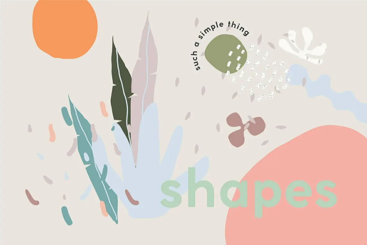 Life Organic Shapes Patterns Kit Graphics - YouWorkForThem