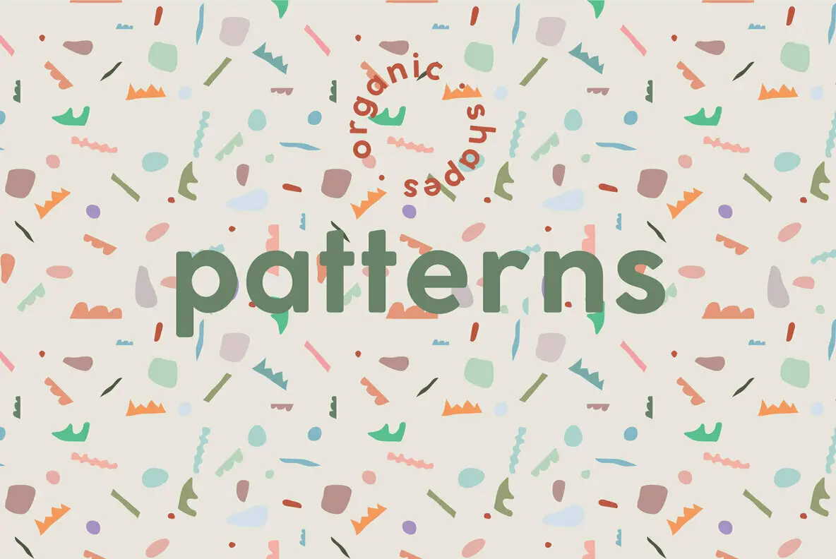 Life Organic Shapes Patterns Kit Graphics - YouWorkForThem