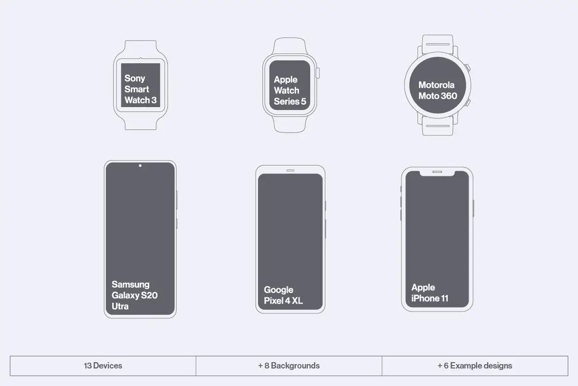 Outlined Tech Mockups Mockups - YouWorkForThem